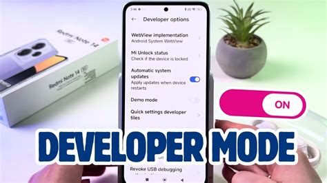 How To Turn On And Off Developer Options On Redmi Note 14 5g Youtube