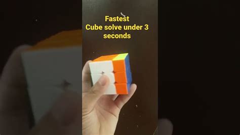 Fastest Cube Solve Under Seconds YouTube