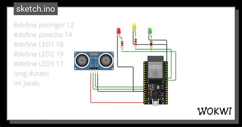 Esp Sensor Ultrasonik Copy Wokwi ESP STM Arduino Simulator