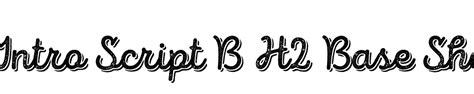 demo intro script b h2 base shade regular free fonts helvetica neue