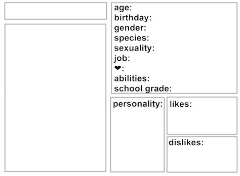 Blank Oc Card Template Vttluberon