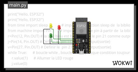 Feux De Circulation Wokwi ESP32 STM32 Arduino Simulator