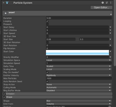 《学unity的猫》——第十五章：unity粒子系统particlesystem，下雪啦下雪啦 unity沙尘效果 csdn博客