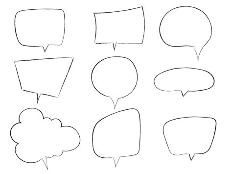 Comic Retro Speech Bubbles Set Outline Text Box Frame Collection 40981518 Vector Art At Vecteezy