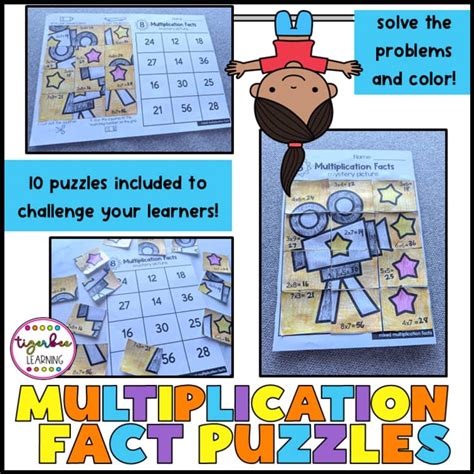 Multiplication Fact Fluency Multiplication Fact Puzzles By Tigerbee