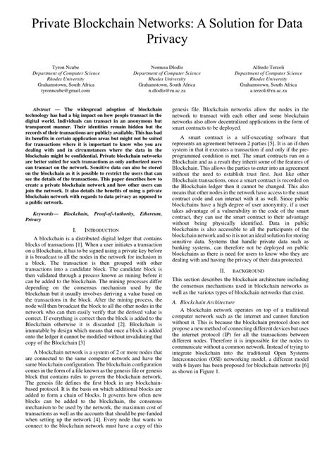 Pdf Private Blockchain Networks A Solution For Data Privacy