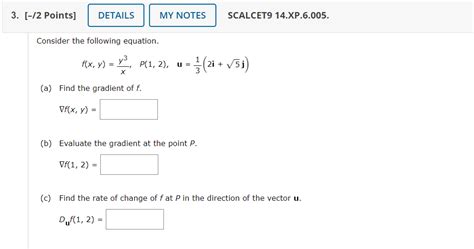 Solved [-/2 ﻿Points]Consider the following | Chegg.com