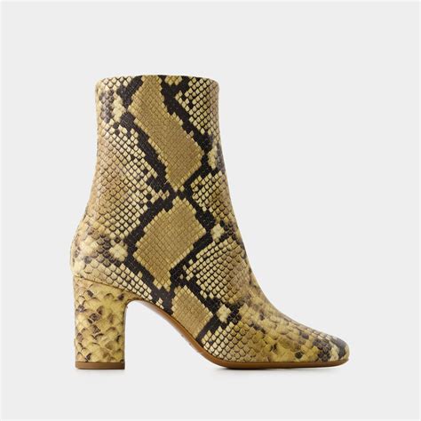 Bottines Celeste Rouje Cuir Python Naturel Bottines Celeste Rouje Cuir Python Naturel