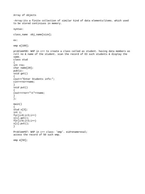 Array Of Objs Pdf