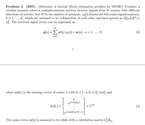 Problem 430 Direction Of Arrival Doa Estimation