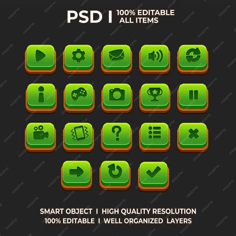 Premium Psd Set Of Game Ui Game Ui Set Game Ui Button Game Button Game Ui Psd Game Ui Template