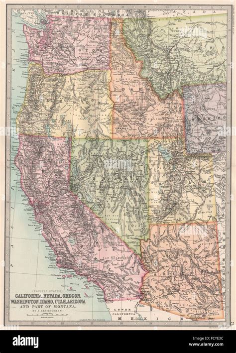 Usa Pacific Statescalifornia Nevada Oregon Washington Idaho Ut Arizona