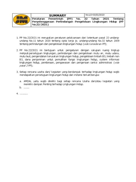 summary pp 22 tahun 2021 pdf