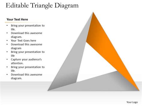 Editable Triangle Diagram Powerpoint Template Slide PowerPoint Presentation Sample Example