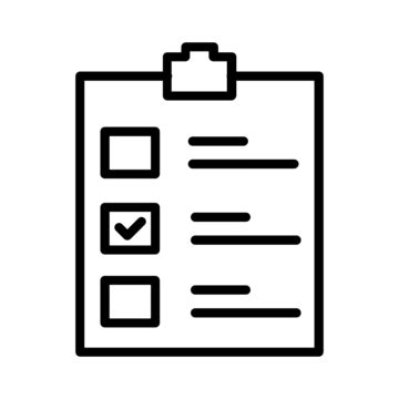Checklist Line Icon Vector Checklist Icon Checklist Document PNG And