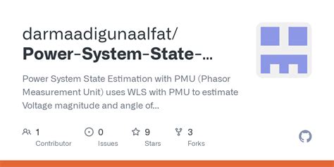 Power System State Estimation With Pmu Phasor Measurement Unit Main M At Main