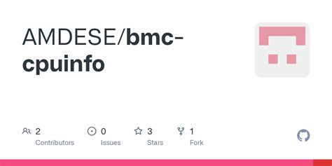 Github Amdesebmc Cpuinfo