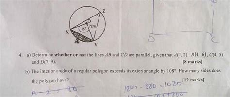 Solved A Determine Whether Or Not The Lines AB And CD Chegg