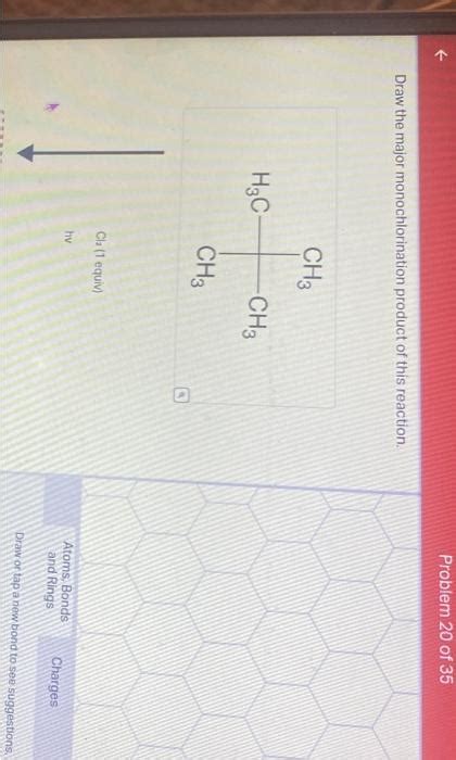 Solved Draw The Major Monochlorination Product Of This