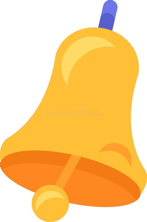Bell Jingle School Golden Accessory Ring Vector Stock Vector