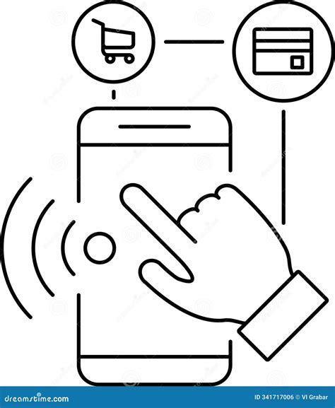 Smart Retail Iot Thin Line Vector Icon Pixel Perfect Stock