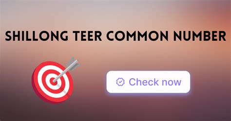 Shillong Teer Common Number Jntuk Materials