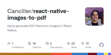 Github Cancillerreact Native Images To Pdf Easily Generate Pdf Files From Images In React