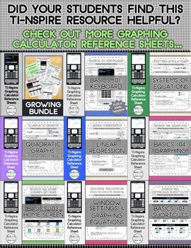 Logarithms TI Nspire Graphing Calculator Reference Sheet TPT