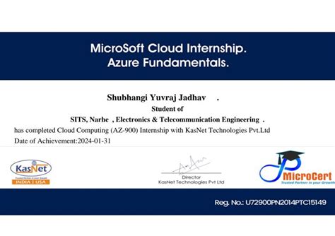 Shubhangi Jadhav On Linkedin Cloudcomputing Azure Internshipcompleted