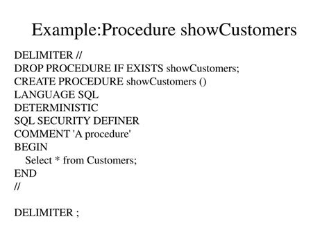 Ppt Mysql Stored Procedure And User Defined Function Mysqltutorial