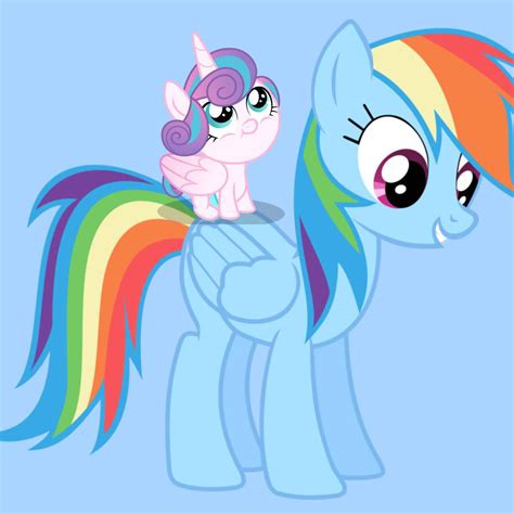 Rainbow Dash And Flurry Heart By Ebotizer On Deviantart