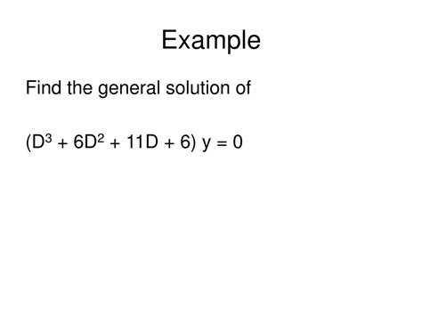 PPT Homogeneous Linear Differential Equations With Constant Coefficients PowerPoint
