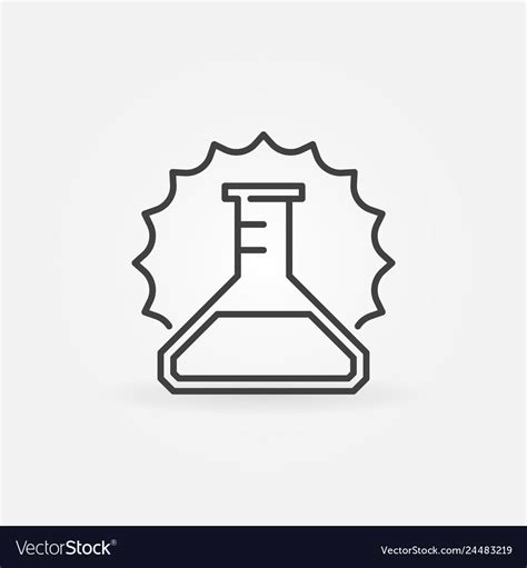 Conical Flask Outline Concept Minimal Icon Vector Image