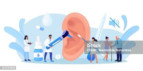 청각 장애 청력 상실 의사는 귀의 건강을 확인 청각 기관 청각 장애가있는 환자는 치료를 위해 의사 청각 학자를 방문하십시오 건강 검진 귀 검사 보청기와 큰 귀 건강 검진에