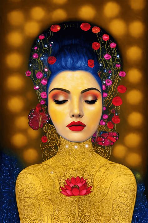 Metallic Goddess Face Love Scenic Creative Fabrica