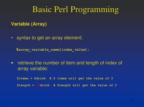 PPT Basic Perl Programming PowerPoint Presentation Free Download ID 4580068