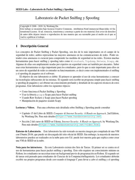 Sniffing Spoofing Es Pdf