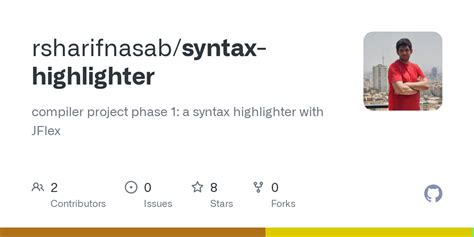 Github Rsharifnasabsyntax Highlighter My Sbu Compiler Phase 1