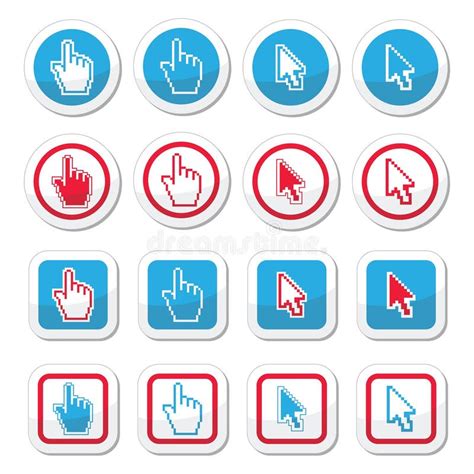 Vector Mouse Arrow Pointers Stock Vector Illustration Of System