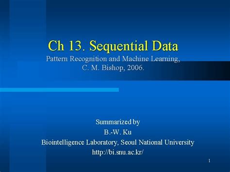 ch 13 sequential data pattern recognition and machine