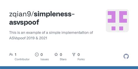 github zqian9 simpleness asvspoof this is an example of a simple