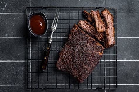 Chopped Beef Brisket Barbecue Traditional Meat Rubbed With Spices And