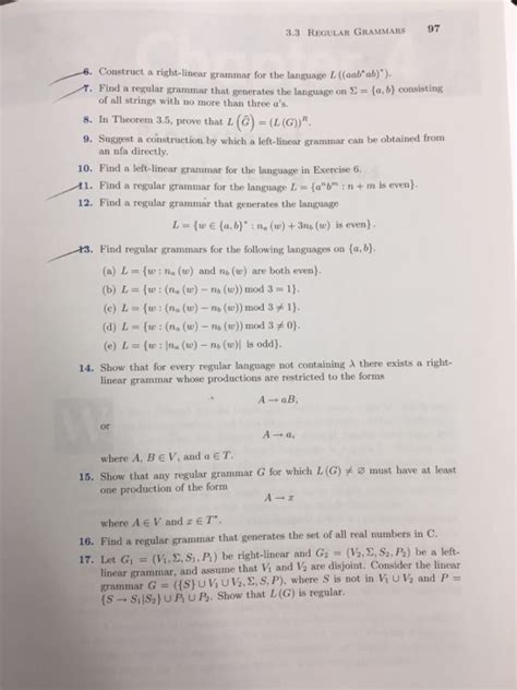 Solved Construct A Right Linear Grammar For The Language Chegg Com
