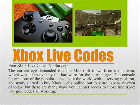 ppt live xbox code generator powerpoint presentation free download