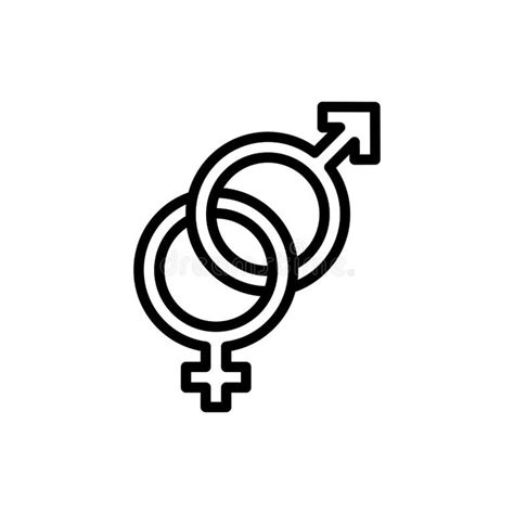 Sex Symbols Gender Signage Unisex Icon Flat Vector Template Design