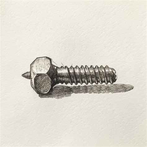 Premium Photo Ai Generated A Small Screw Sketch Drawing On White