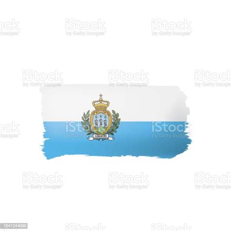 샌 마 리노 플래그 흰색 배경에 벡터 일러스트 레이 션 0명에 대한 스톡 벡터 아트 및 기타 이미지 0명 기 독립 Istock