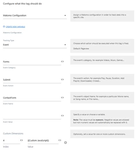 How To Capture Checkbox Values From A Submitted Form Using Matomo Tag Manager Faq Form