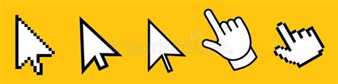 Click Cursor Icon Computer Mouse Pointer Arrow Stock Vector Illustration Of Computer Symbol