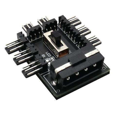 Buy SJZBIN Fan Hub SATA To Pin Cooling Fan Hub Splitter Cooler Power Socket Level Speed